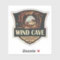 Wind Cave National Park Illustration Retro Badge Sticker | Zazzle