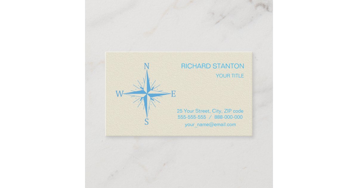 Wind compass business card | Zazzle