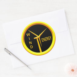 Wind Energy Classic Round Sticker | Zazzle