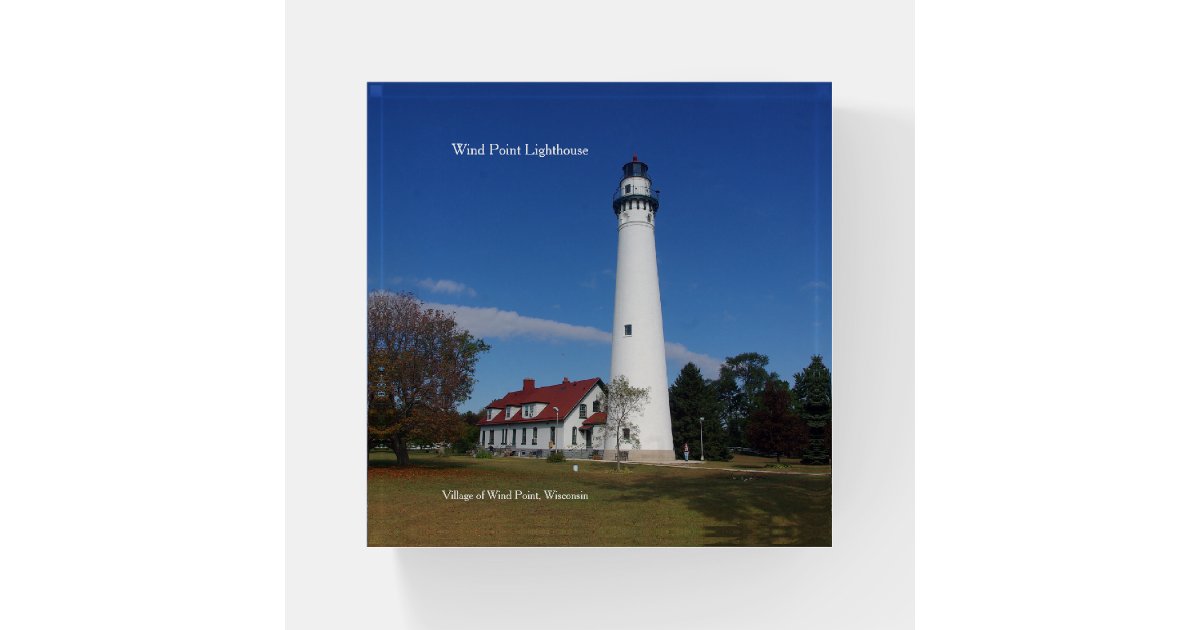 Wind Point Lighthouse paperweight | Zazzle