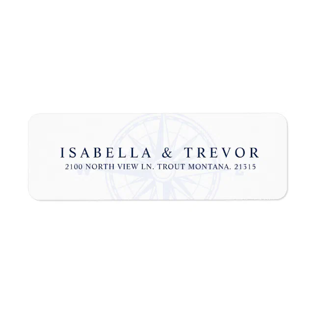 Wind Rose Compass Nautical | Return Address Label | Zazzle