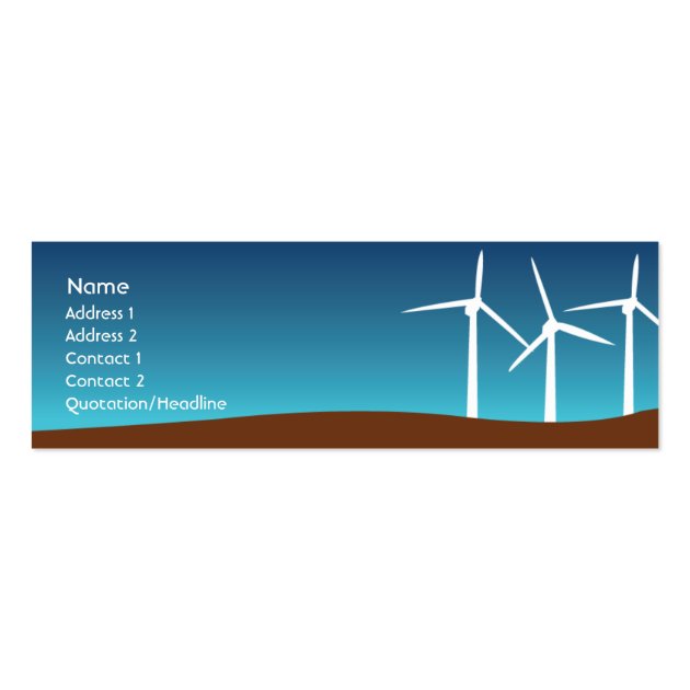 Wind Towers - Skinny Business Cards