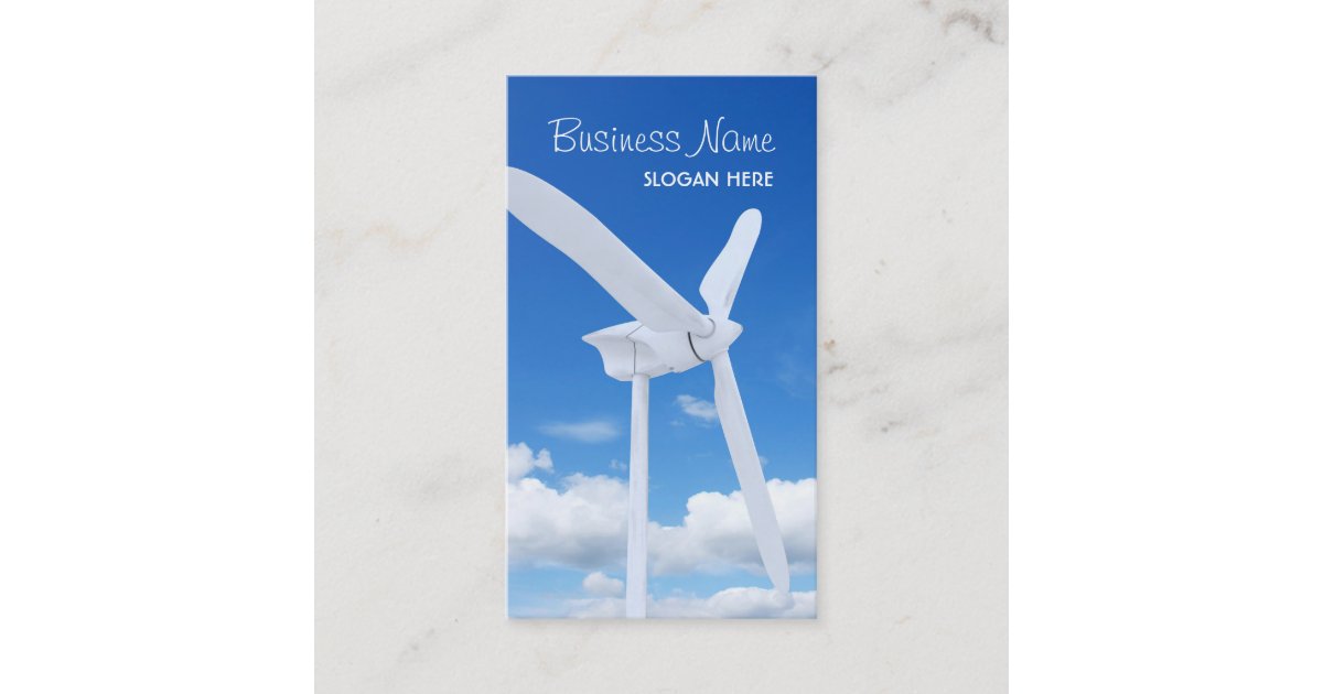 Wind Turbine Business Card | Zazzle.com