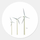 Wind Turbines Painted Sky Square Sticker | Zazzle.com