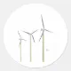 Wind Turbine Classic Round Sticker | Zazzle