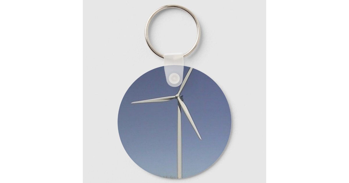 Wind Turbine Keychain | Zazzle