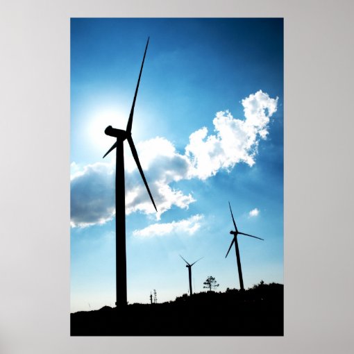 Wind turbine poster | Zazzle