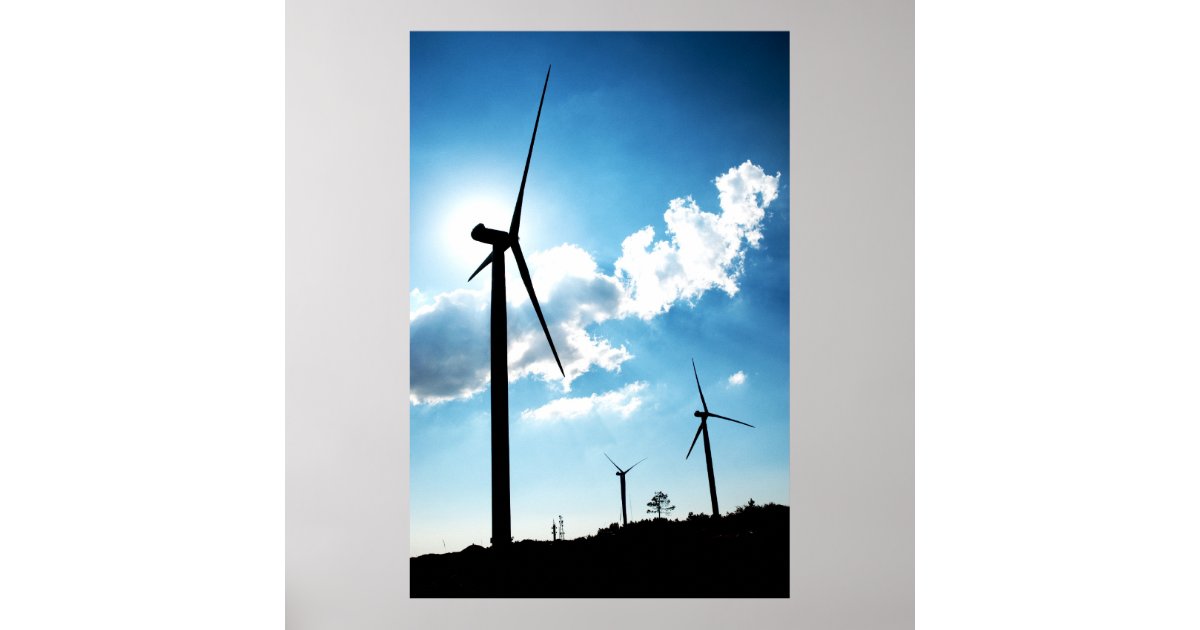 Wind turbine poster | Zazzle