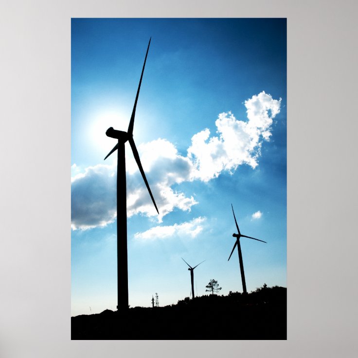 Wind turbine poster | Zazzle