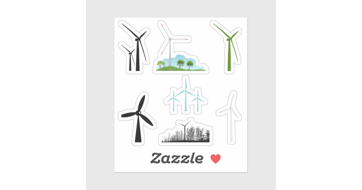 Wind Turbine Stickers | Zazzle