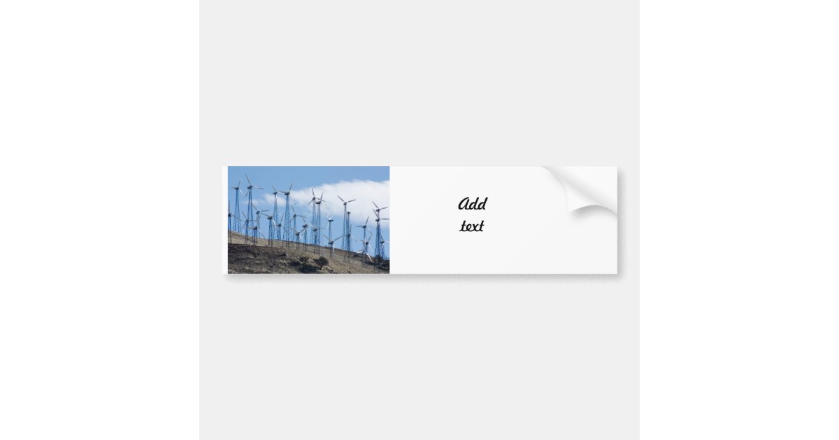 Wind Turbines Bumper Sticker | Zazzle