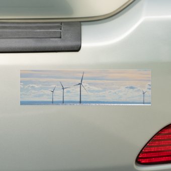 Wind Turbines Bumper Sticker | Zazzle