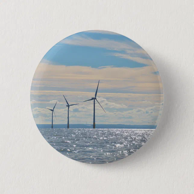 Wind Turbines Pinback Button | Zazzle