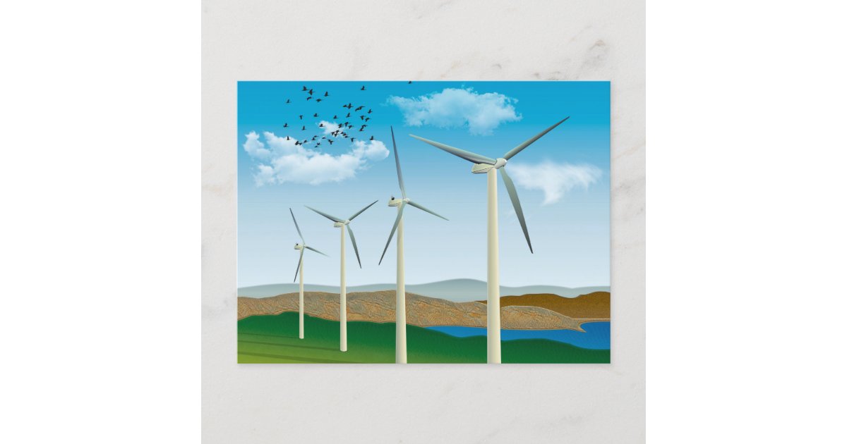 Wind Turbines Postcard | Zazzle