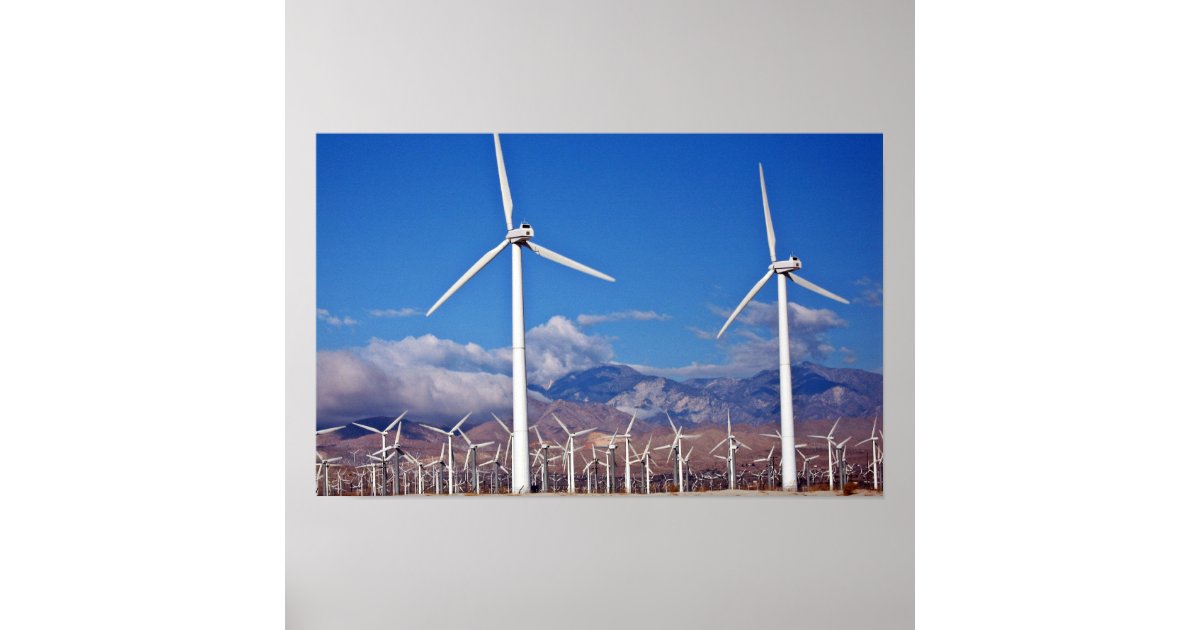 Wind turbines poster | Zazzle