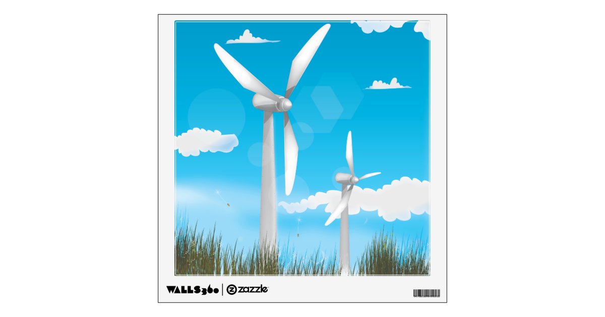 Wind Turbines Wall Decal | Zazzle