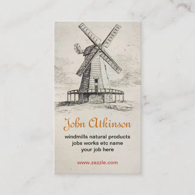 windmill business card | Zazzle