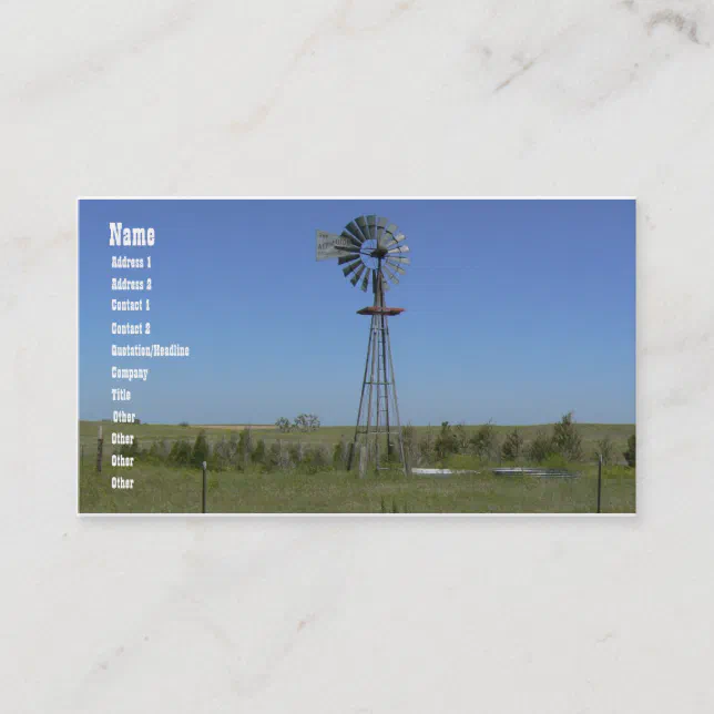 Windmill Business Card | Zazzle