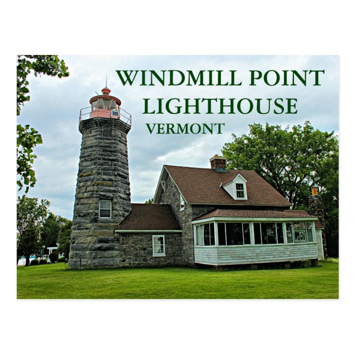 Windmill Point Lighthouse, Vermont Postcard | Zazzle.com