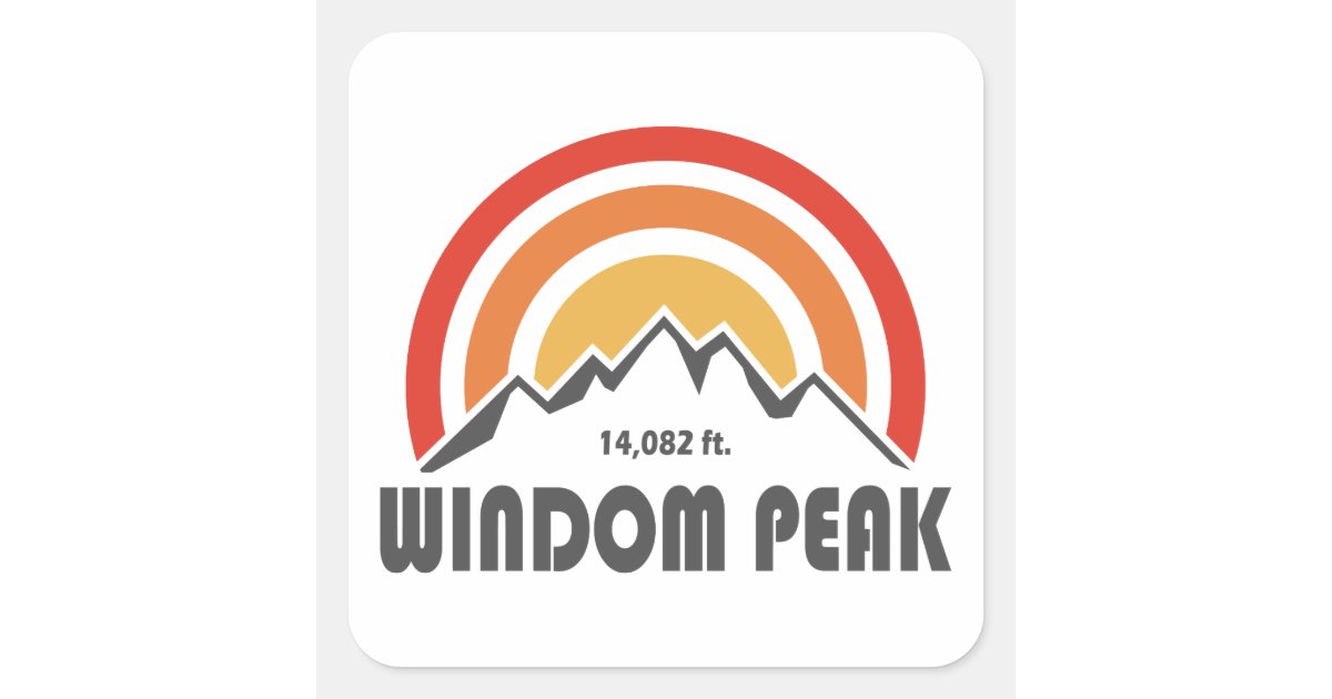 Windom Peak Square Sticker | Zazzle