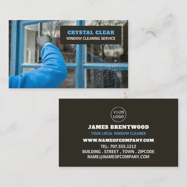 Window Clean, Window Cleaner, Cleaning Service Business Card | Zazzle