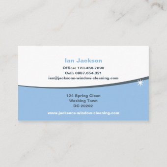 Window Cleaning Business Card | Zazzle