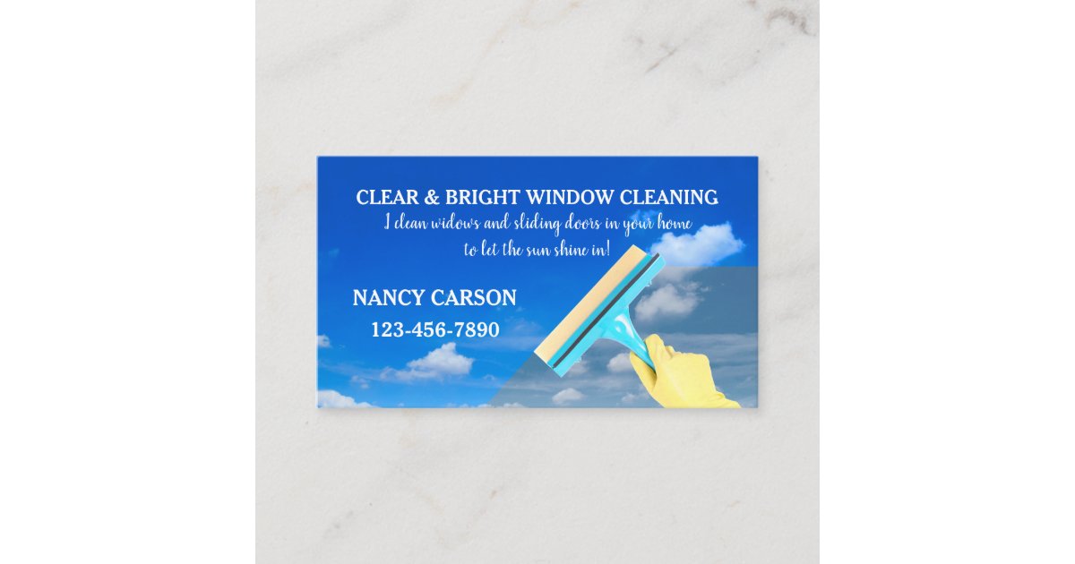 Window Cleaning Business Card | Zazzle.com