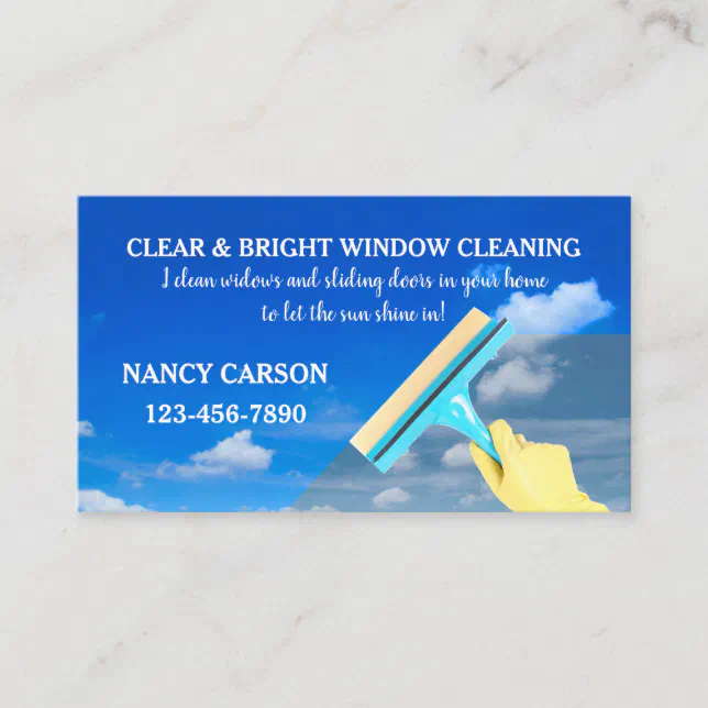Window Cleaning Business Card | Zazzle