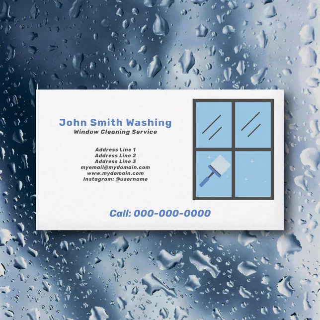 Window Cleaning Business Card | Zazzle
