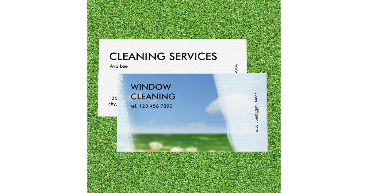 Window Cleaning Business Card | Zazzle