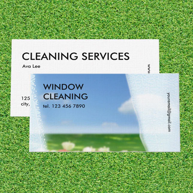 Window Cleaning Business Card | Zazzle