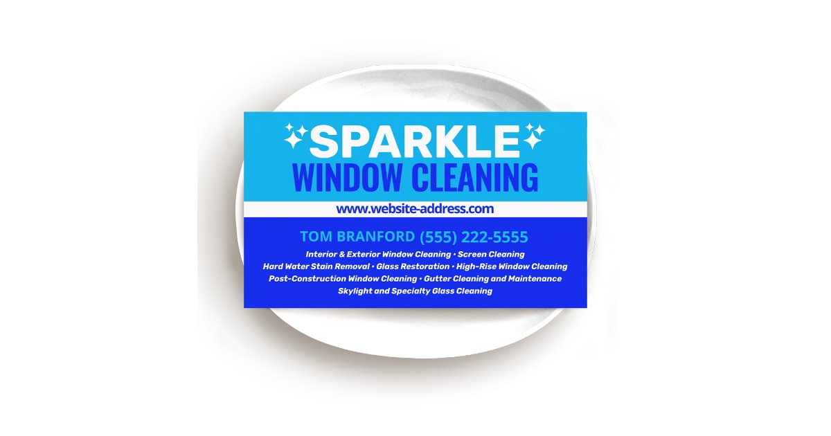 Window Cleaning Business Card | Zazzle