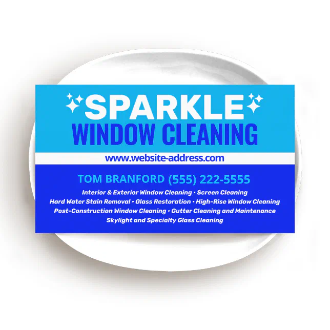 Window Cleaning Business Card | Zazzle