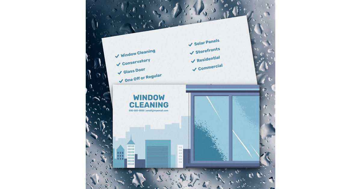 Window Cleaning Business Card | Zazzle