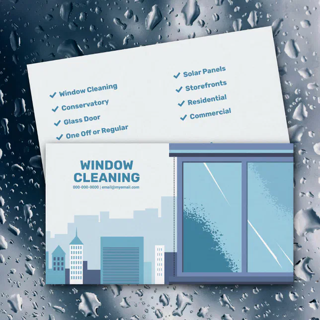 Window Cleaning Business Card | Zazzle