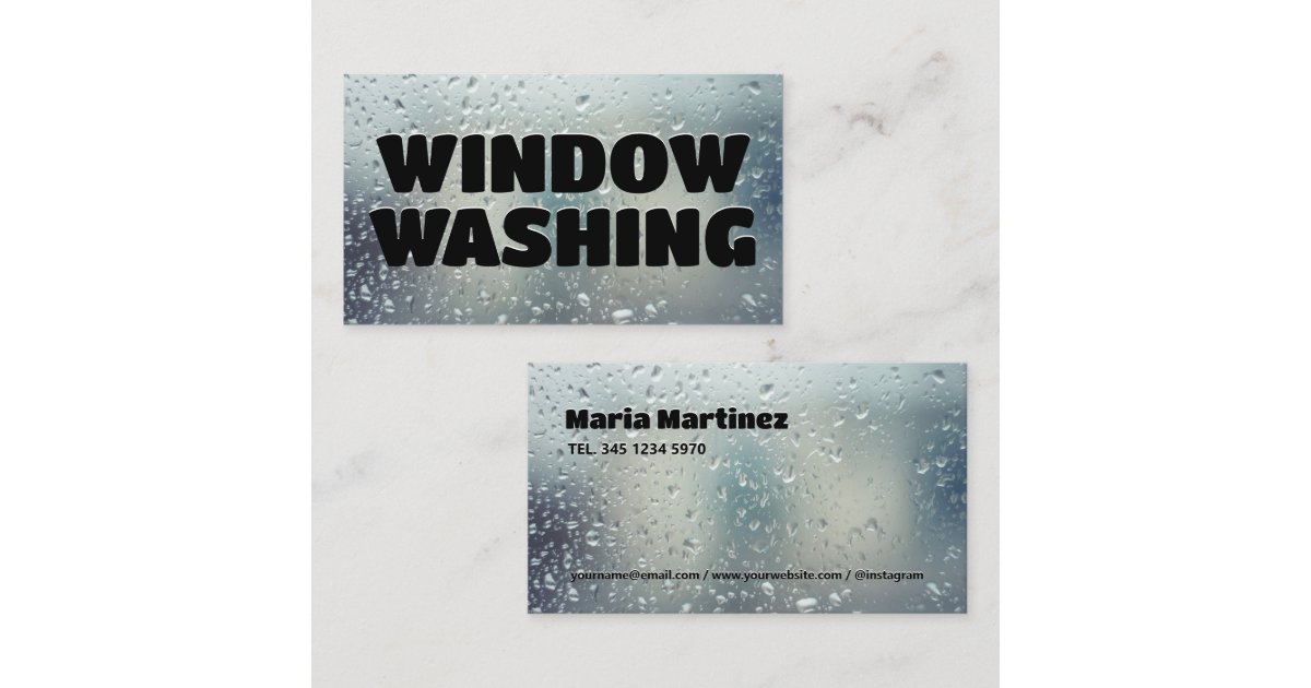 Window Cleaning Business Card | Zazzle