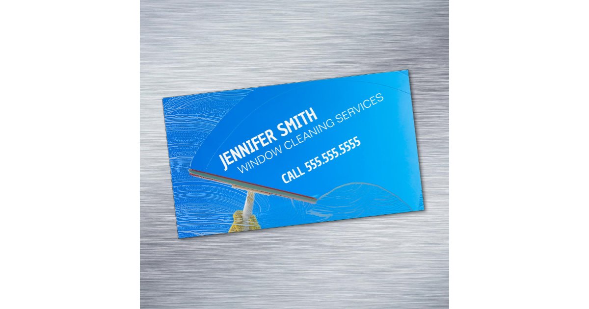 Window Cleaning Business Card Magnet | Zazzle