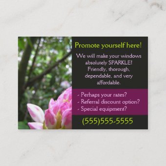 Window cleaning businessl card template Dark | Zazzle