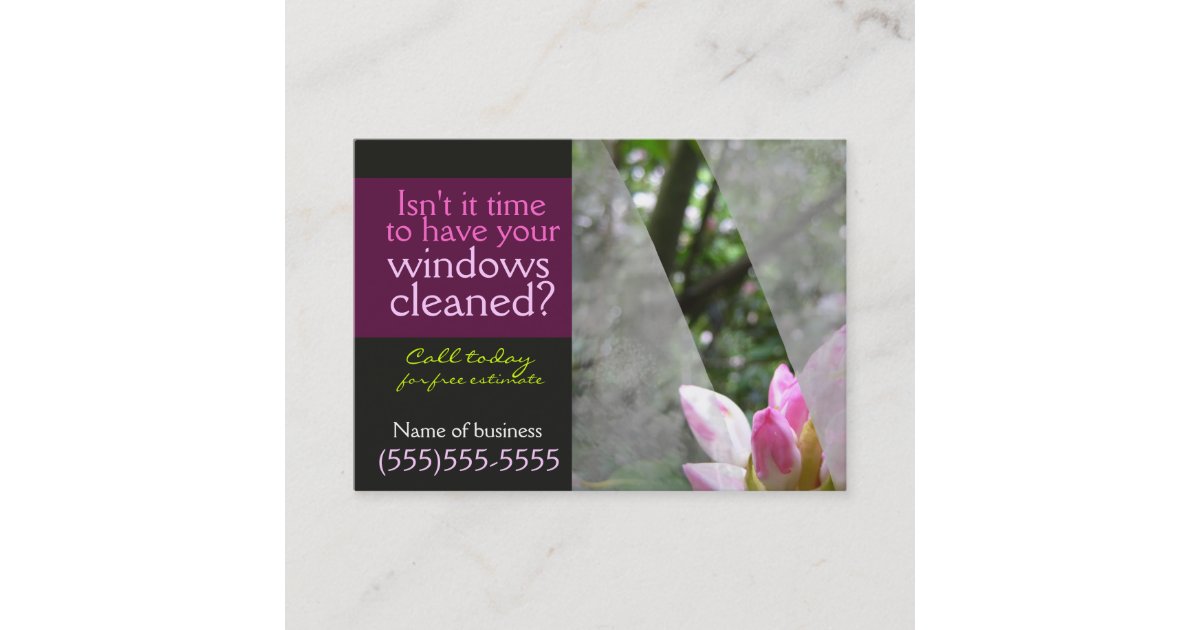 Window cleaning businessl card template Dark | Zazzle
