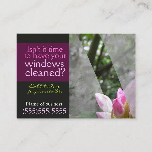 Window cleaning businessl card template Dark | Zazzle