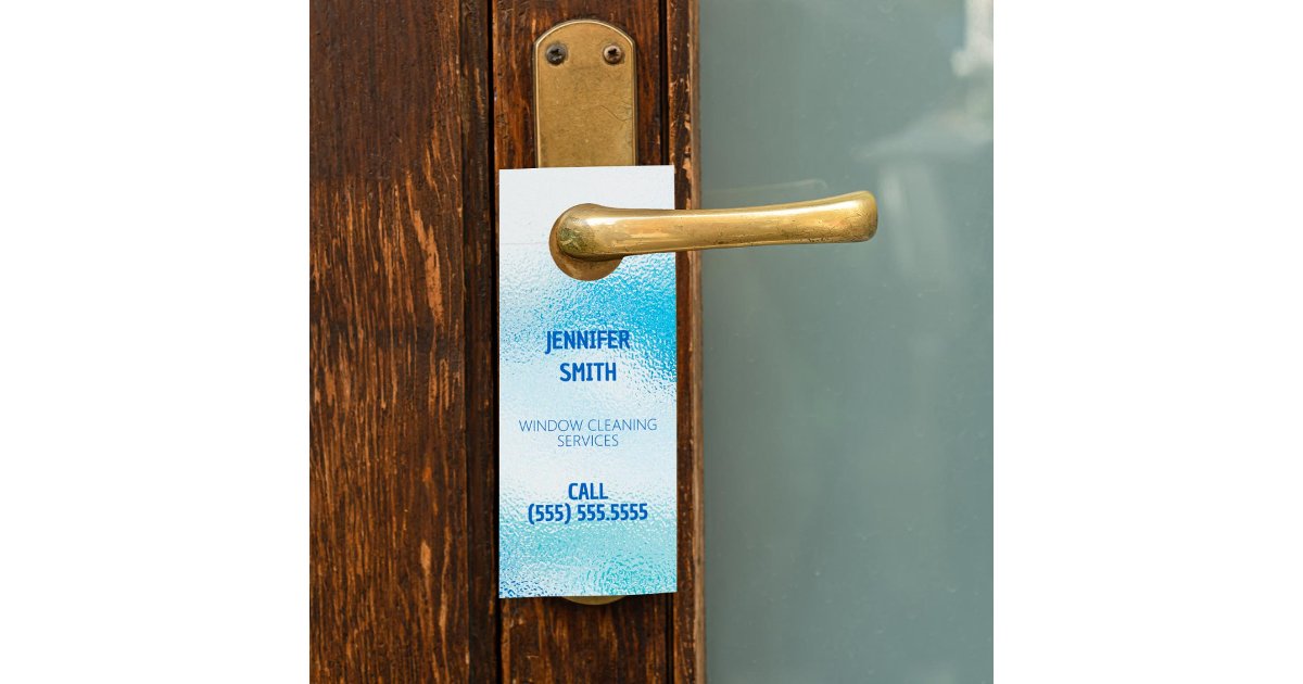 Window Cleaning Door Hanger | Zazzle