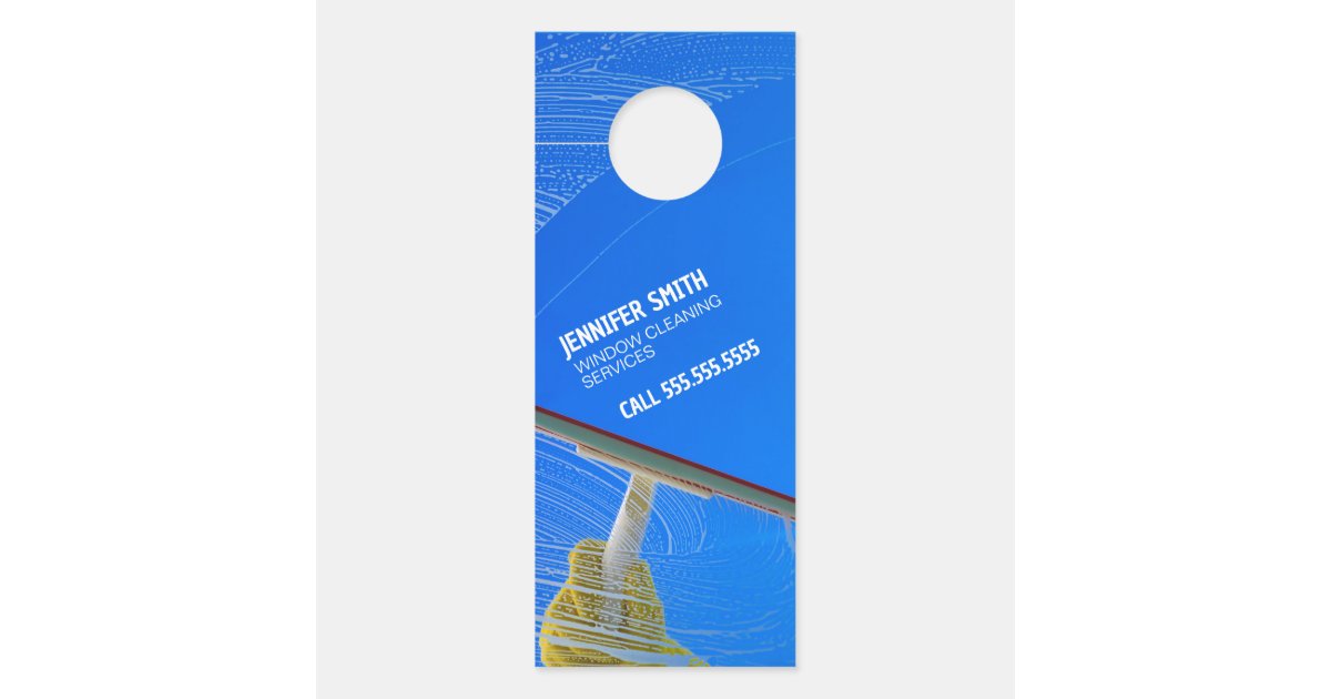 Window Cleaning Door Hanger | Zazzle