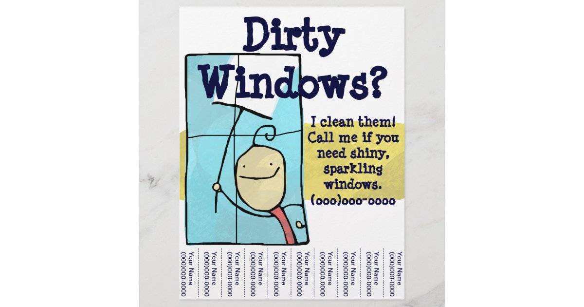 Window Cleaning Flyer | Zazzle