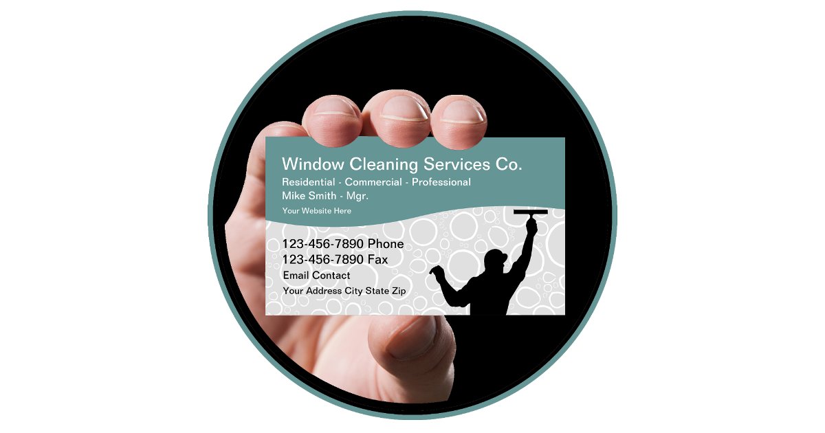 Window Cleaning Professional Business Card Design | Zazzle