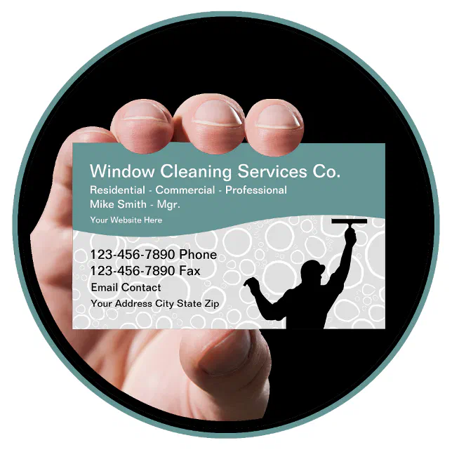 Window Cleaning Professional Business Card Design | Zazzle