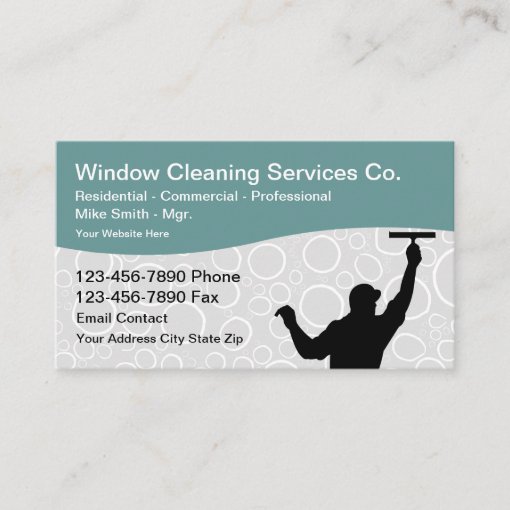 Window Cleaning Professional Business Card Design | Zazzle