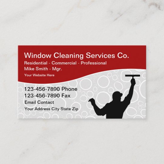 Window Cleaning Professional Services Business Card | Zazzle.com
