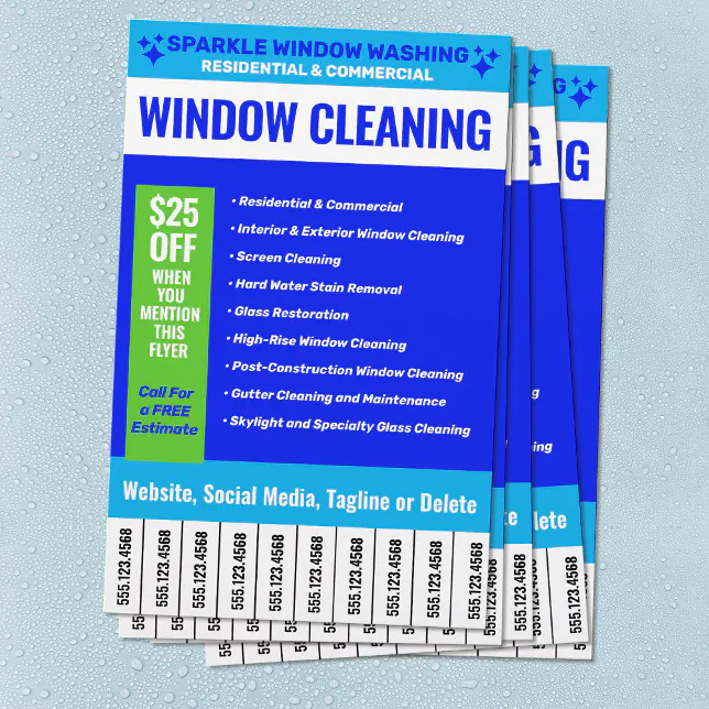 Window Cleaning Promotional Flyer | Zazzle