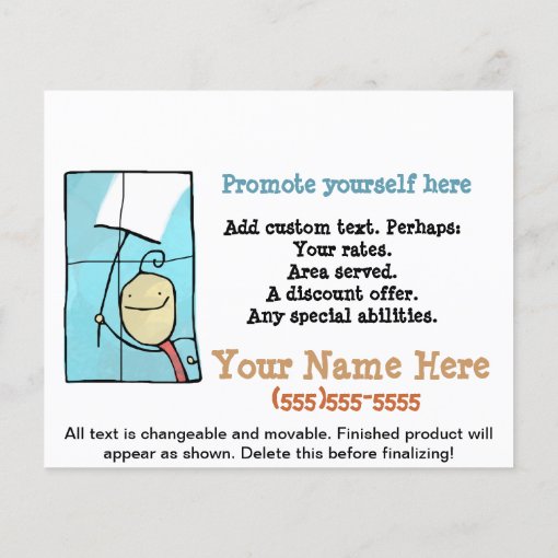 Window Cleaning. Promotional Marketing Sales Flyer | Zazzle