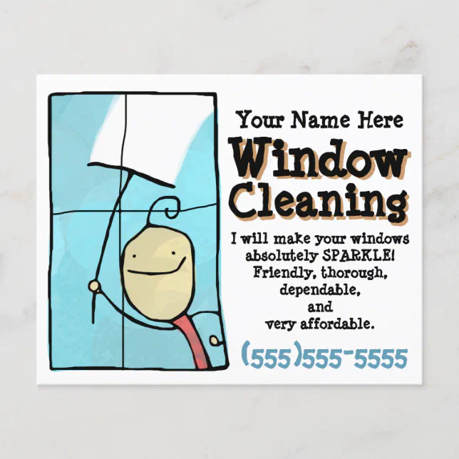 Window Cleaning. Promotional Marketing Sales Flyer | Zazzle